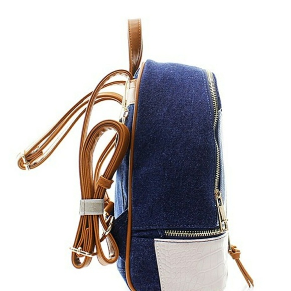 Bags | Denim Patchwork Backpack | Poshmark